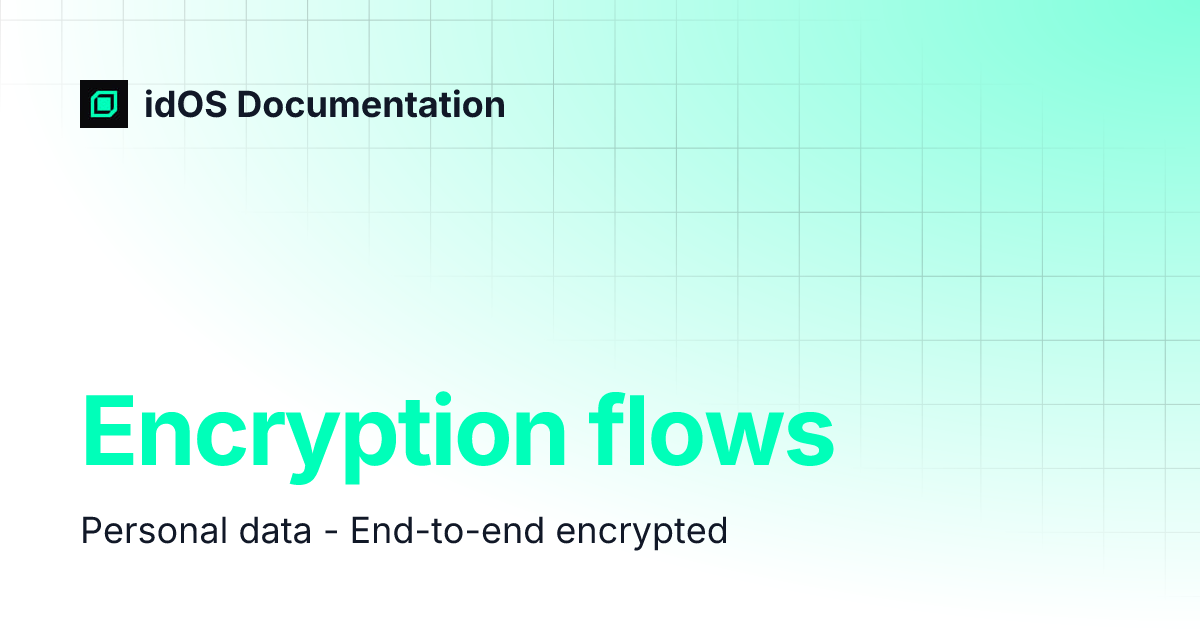 Encryption flows | idOS Documentation