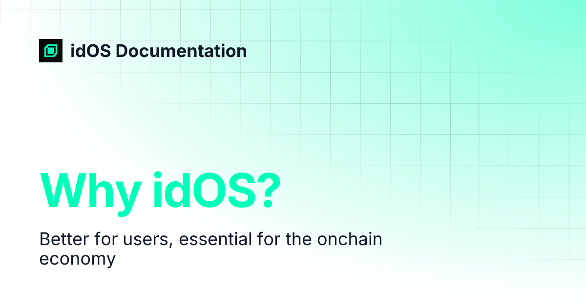 Why idOS? | idOS Documentation
